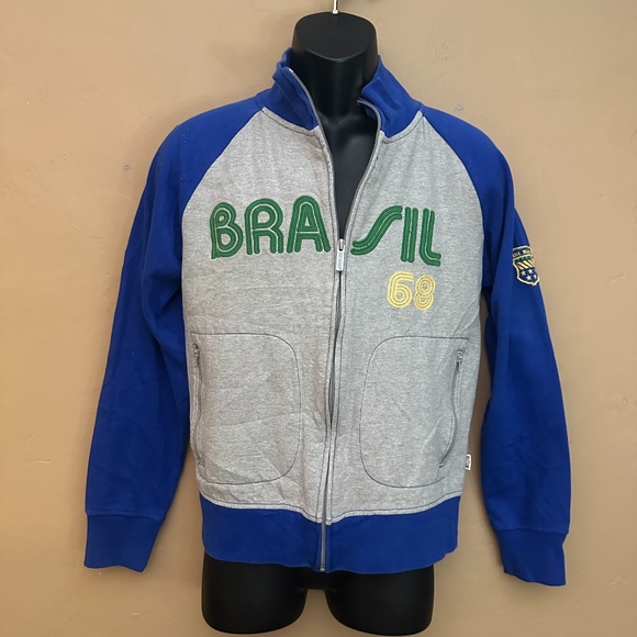 Blue Marlin | Jackets & Coats | Brazil 68 Embroidered Fleece Warmup ...
